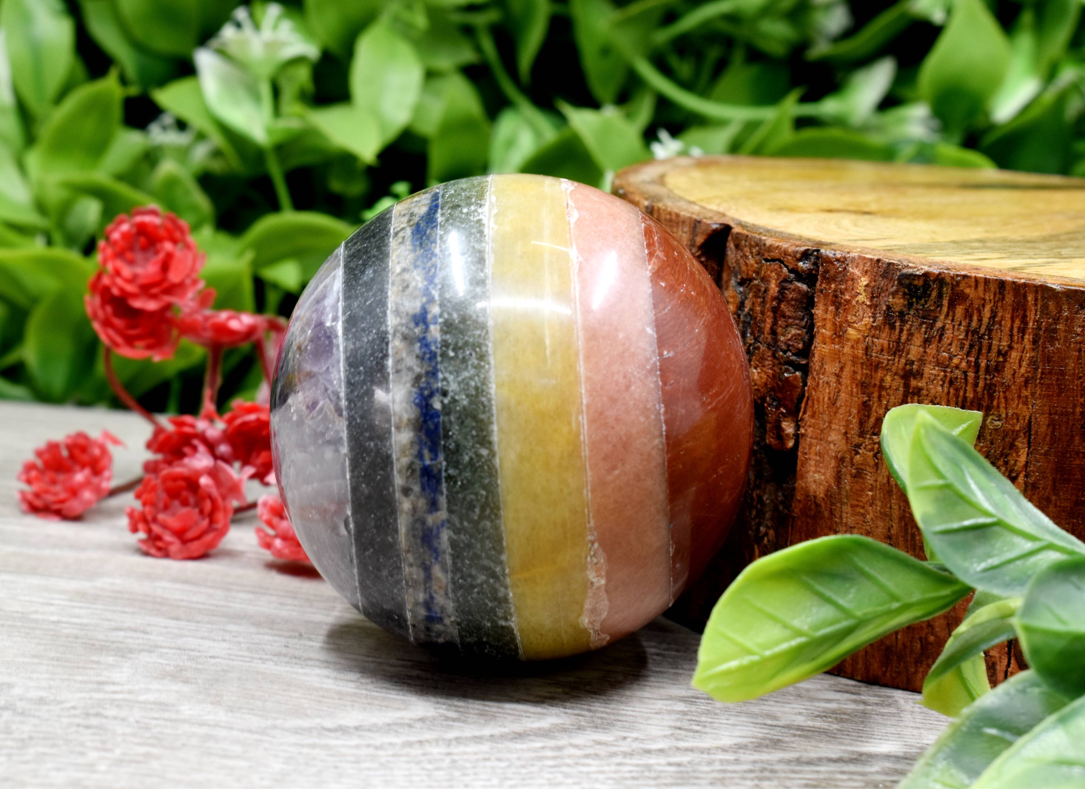 1Pc Bonded Chakra Sphere Crystal Ball Healing Sphere – Soothing Crystals